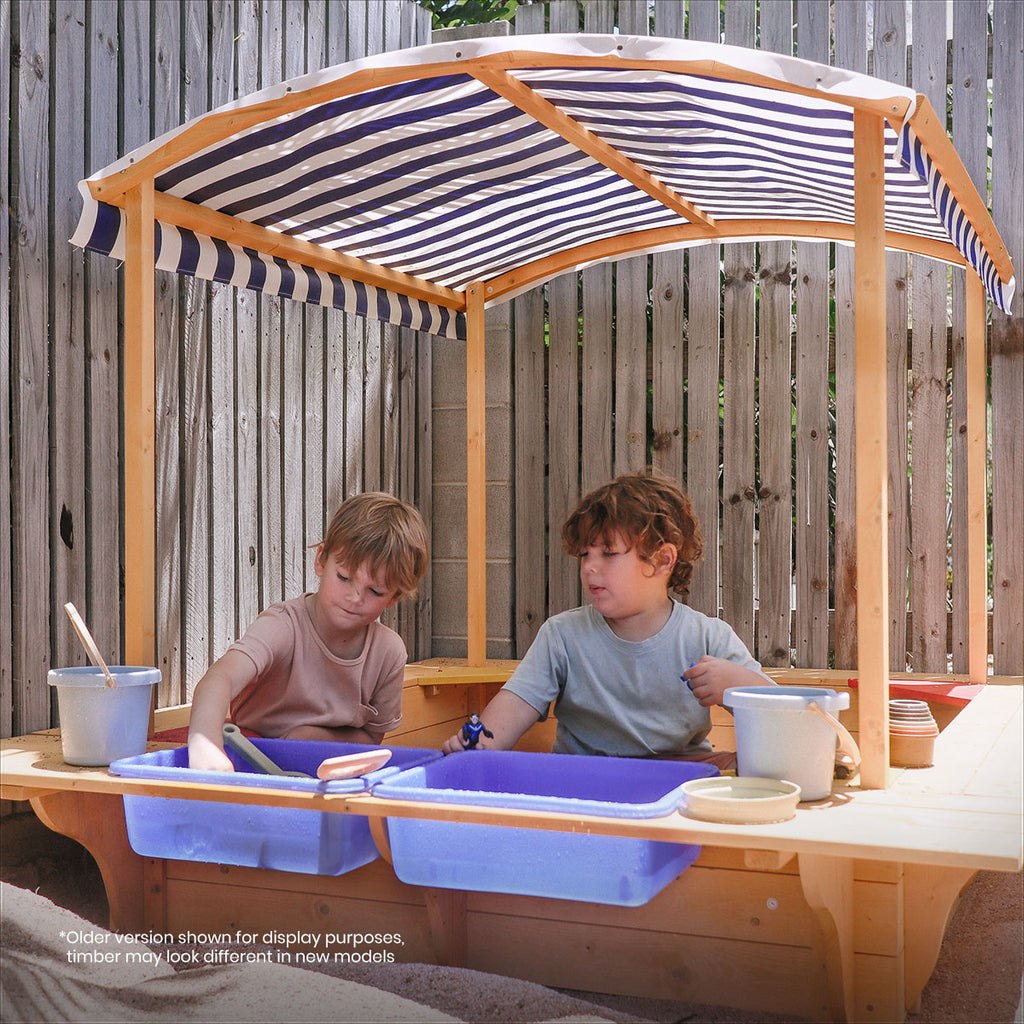 Lifespan Kids Playfort Large Canopy Sandpit with Play Tubs | ActiveGo