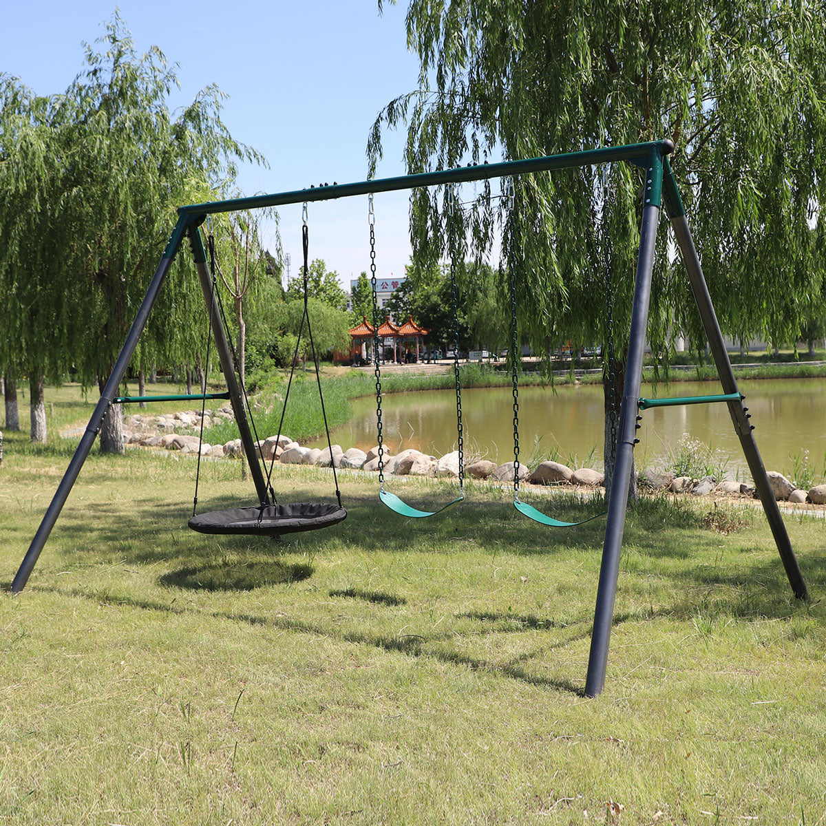 Titan Commercial Steel Swing Set | ActiveGo