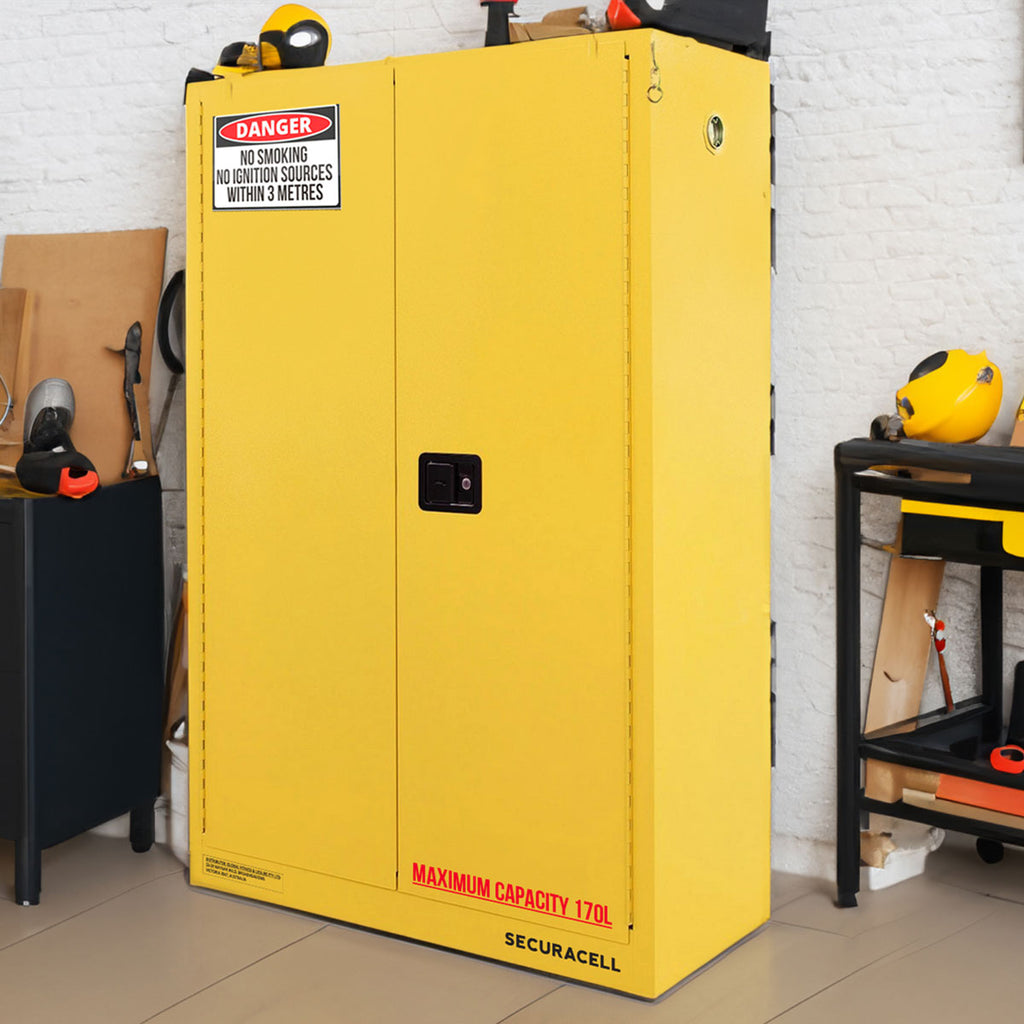 Securacell 170L Storage Cabinet- Class 3 Flammables, Class 9 Batteries ...