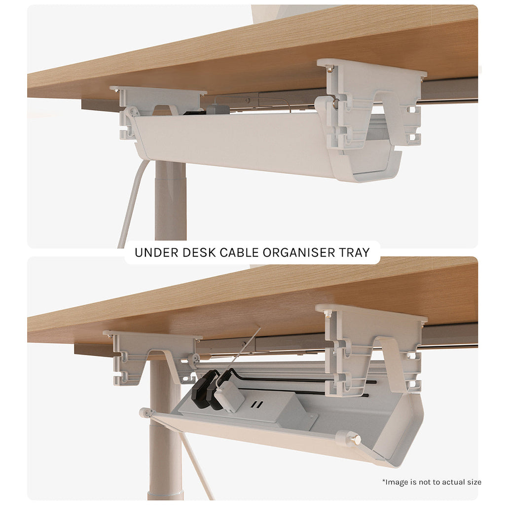 ErgoDesk Height Adjustable Under Desk Cable Management Tray (100cm ...