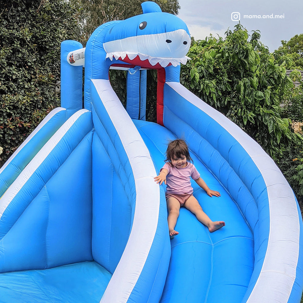 Lifespan Kids Sharky Slide & Splash Inflatable Castle | ActiveGo